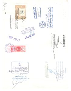 Attestation from saudi embassy in Pakistan - 03704360002
